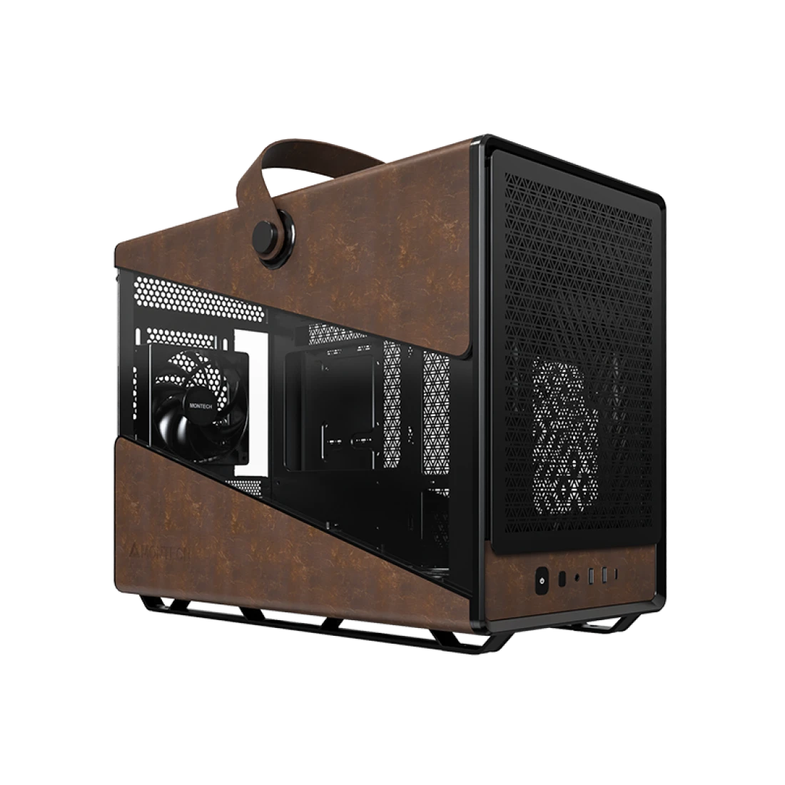 Montech Heritage PRO Micro-ATX Case, 4x Pre-installed Fans, MB Support ...