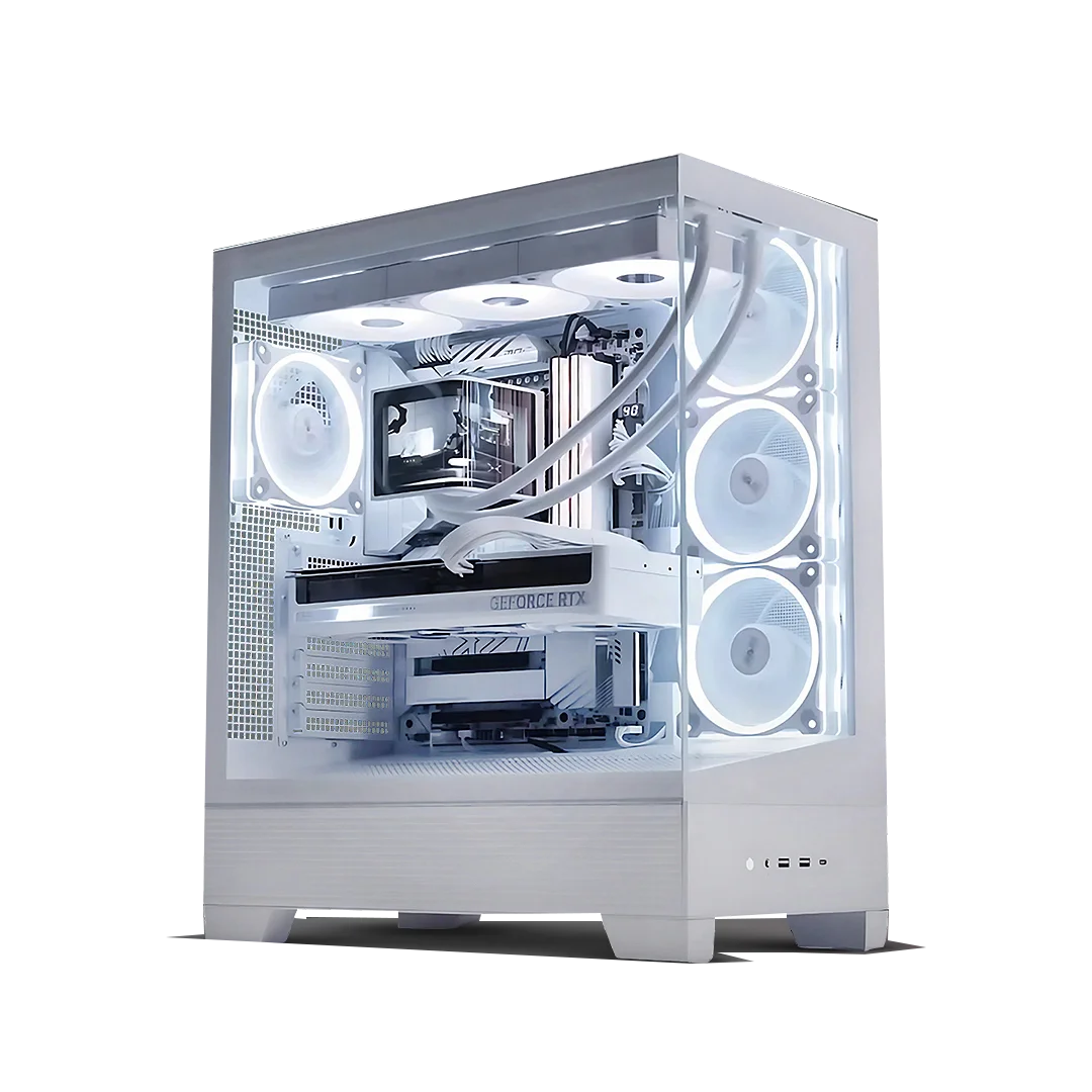 Gaming PC White AMD Gaming PC: AMD Ryzen 7 9800X3D + GIGABYTE RTX 5070 ...
