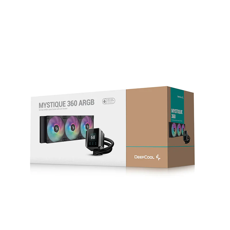 DeepCool MYSTIQUE 360 Black 360mm LCD Screen ARGB AIO Cooler