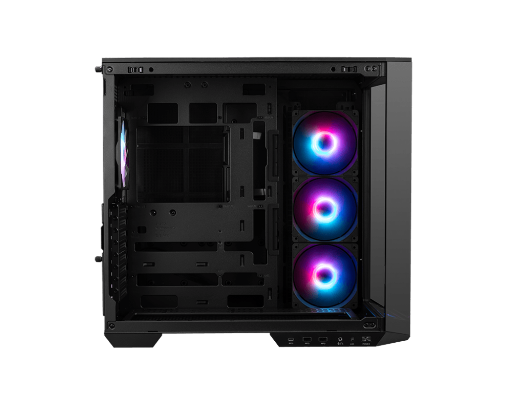 MSI MAG PANO 100R PZ Mid Tower ATX Case, 4x ARGB Fans, Fan control ...