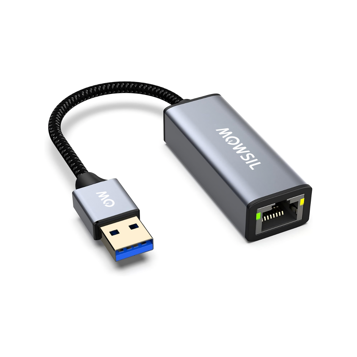 Mowsil USB to LAN Gigabit RJ45 Adapter, Mac, Windows, USB 3.0, 1000 ...